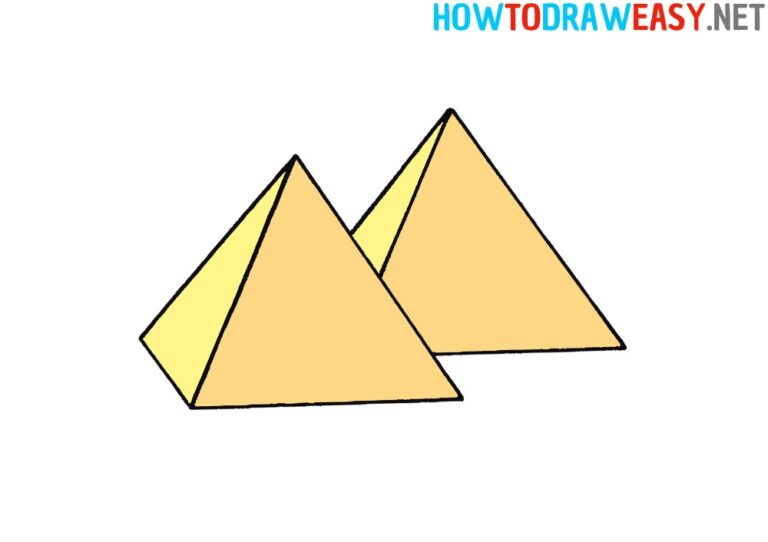 How to Draw Pyramids for Kids - How to Draw Easy