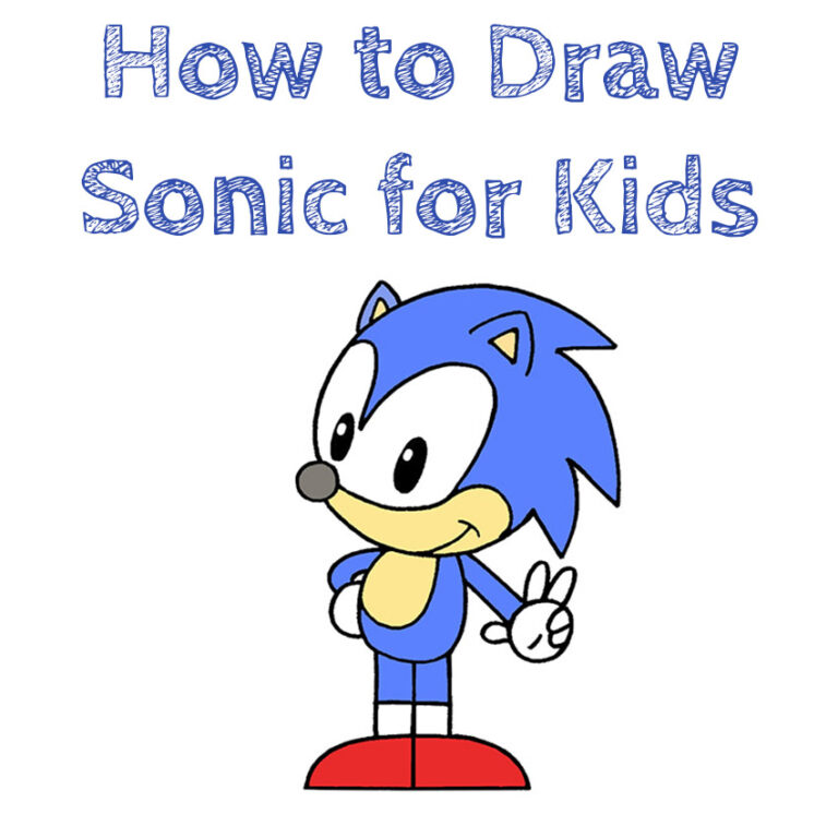 How to Draw Sonic for Kids - How to Draw Easy