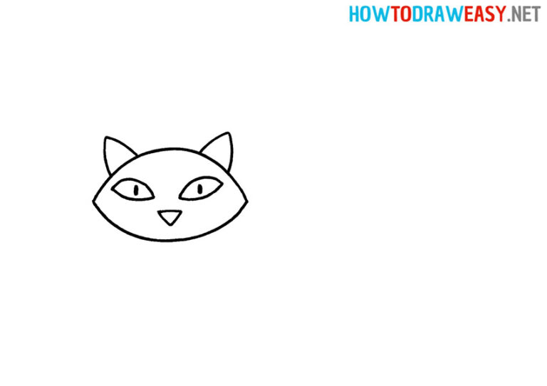How to Draw a Black Cat for Kids - How to Draw Easy