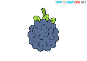 How to Draw a Blackberry for Kids - How to Draw Easy