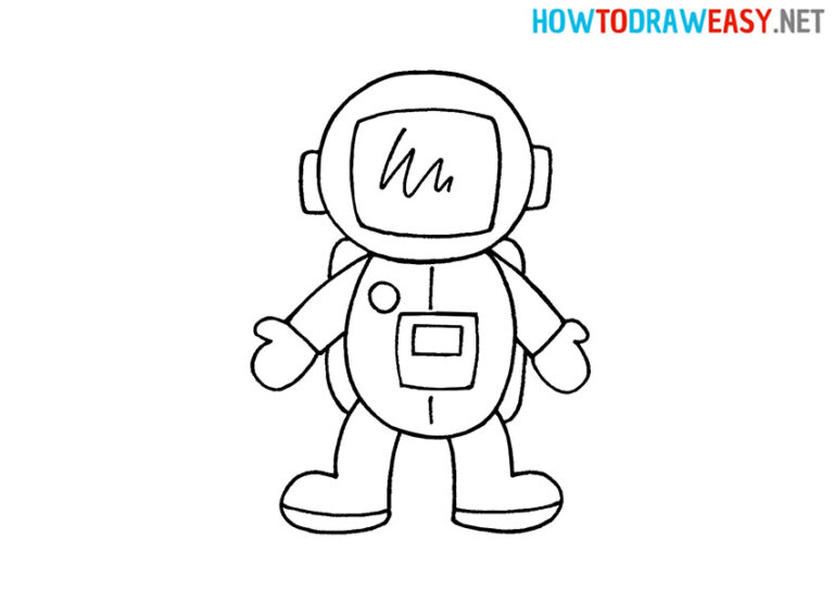 How to Draw an Astronaut for Kids - How to Draw Easy