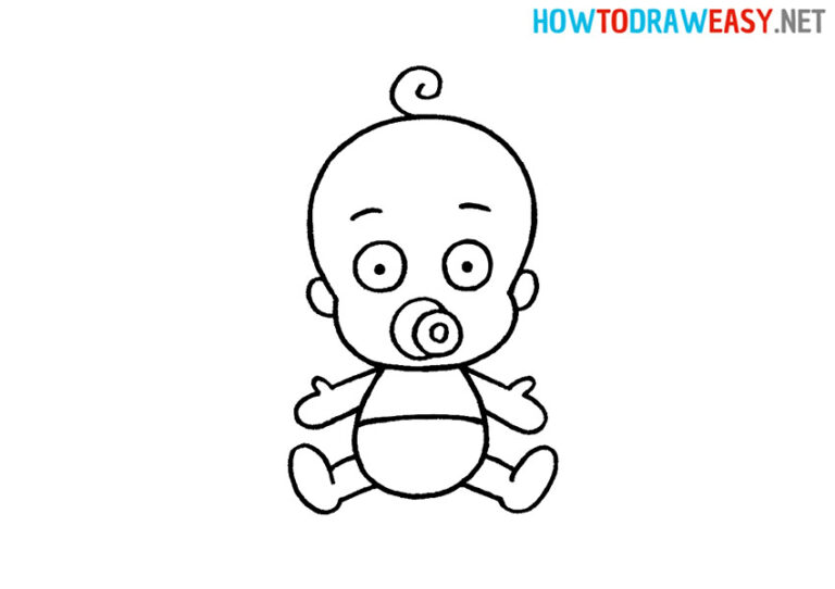 How to Draw a Baby for Kids - How to Draw Easy