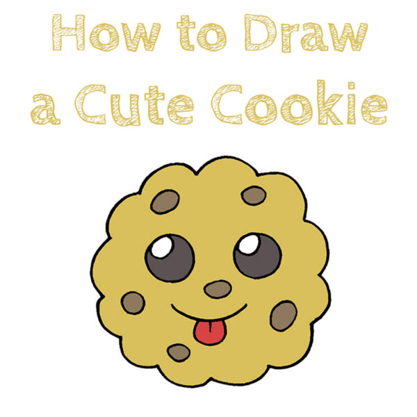 How to Draw a Cute Cookie - How to Draw Easy