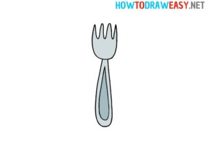 How to Draw a Fork for Kids - How to Draw Easy