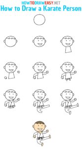 How to Draw a Karate Person - How to Draw Easy