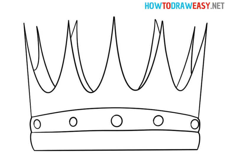 How to Draw a Crown Easy - How to Draw Easy