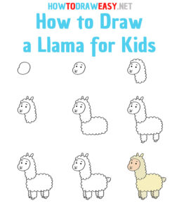 How to Draw a Llama for Kids - How to Draw Easy