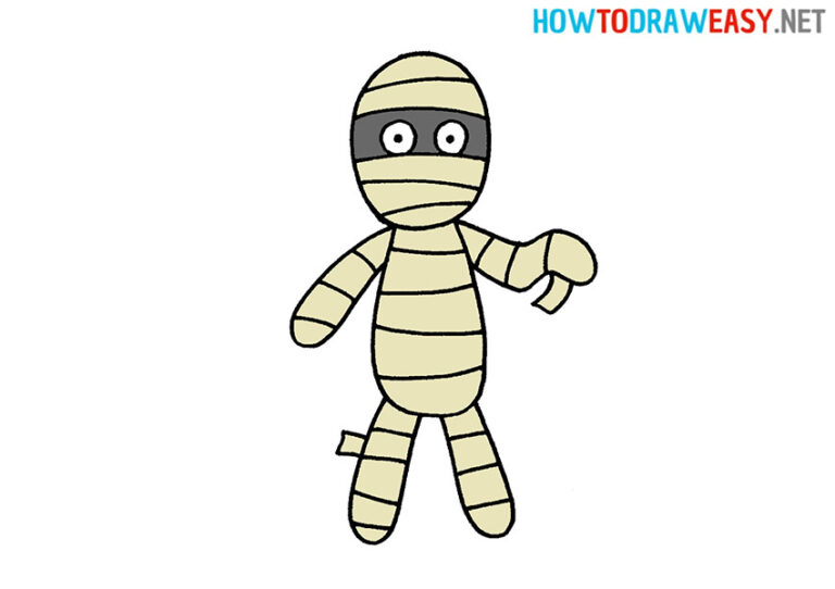 How to Draw a Mummy for Kids - How to Draw Easy