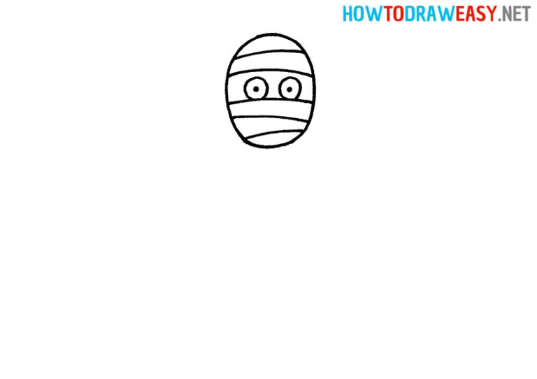How to Draw a Mummy for Kids - How to Draw Easy