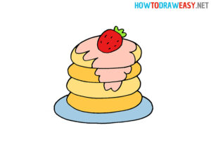 How to Draw Pancakes for Kids - How to Draw Easy