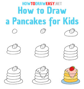 How to Draw Pancakes for Kids - How to Draw Easy