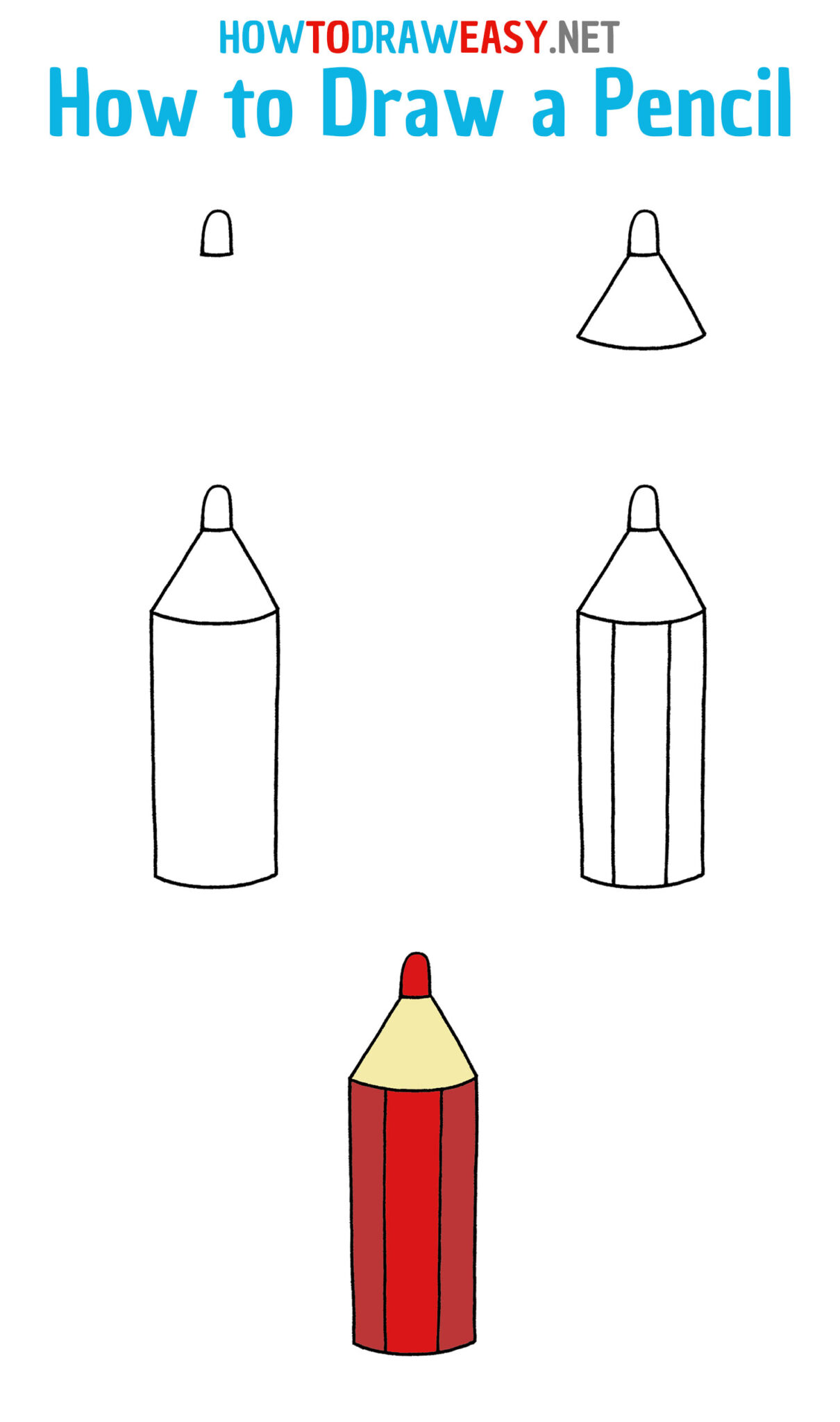 How to Draw a Pencil for Kids - How to Draw Easy