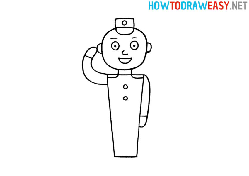 How to Draw a Policeman for Kids - How to Draw Easy