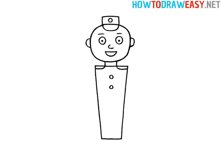 How to Draw a Policeman for Kids - How to Draw Easy