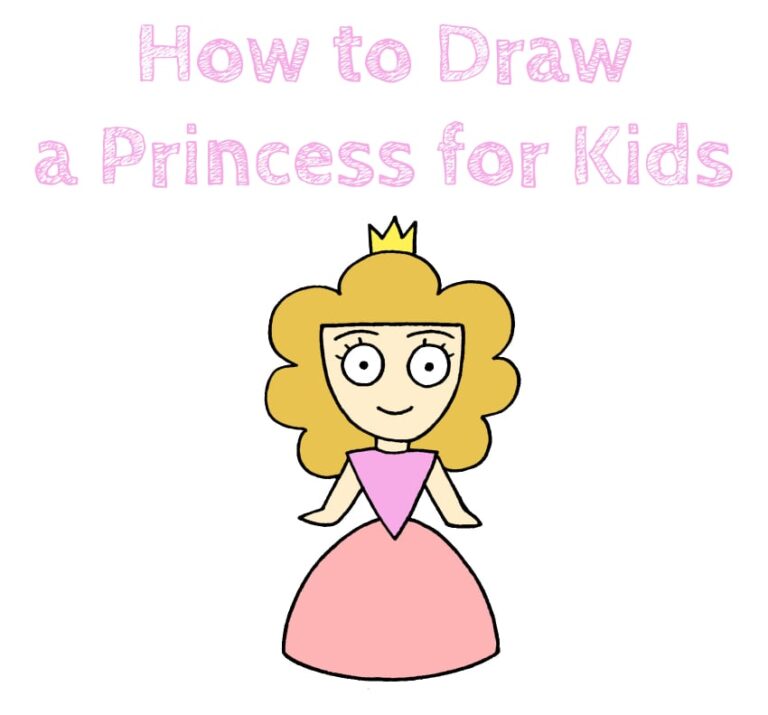 How to Draw a Princess for Kids - How to Draw Easy