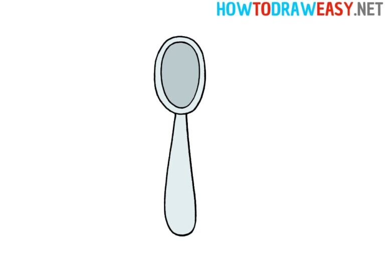 How to Draw a Spoon for Kids - How to Draw Easy