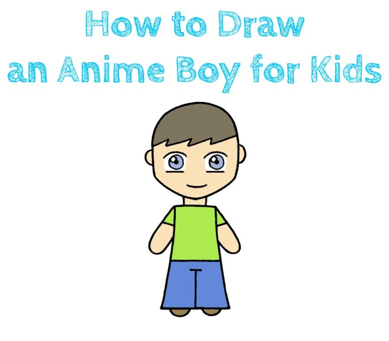 How to Draw an Anime Boy for Kids - How to Draw Easy