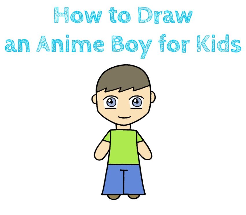 How to Draw an Anime Boy for Kids - How to Draw Easy
