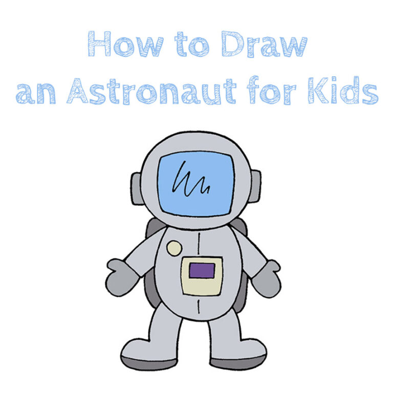 How to Draw an Astronaut for Kids - How to Draw Easy