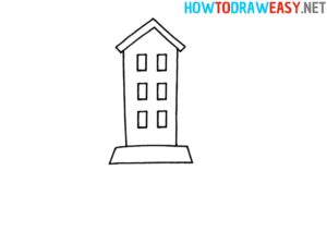 How to Draw an Easy Building for Kids - How to Draw Easy