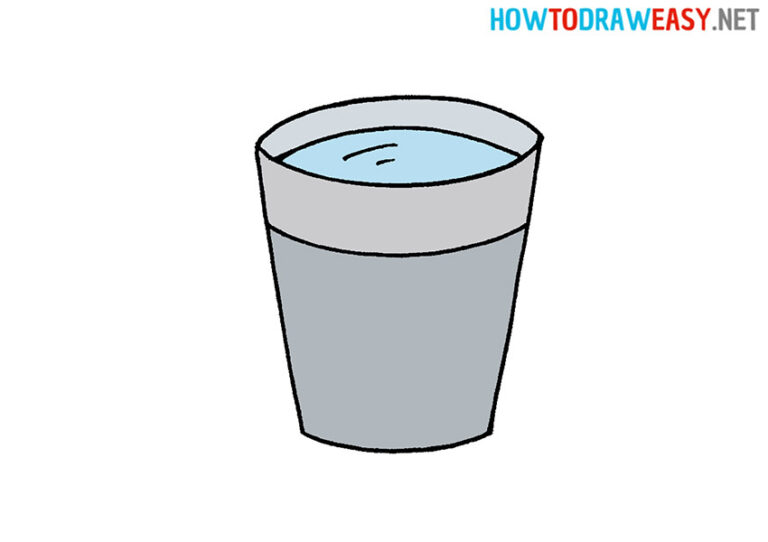 How to Draw a Glass for Kids - How to Draw Easy
