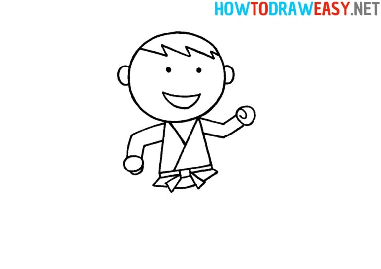 How to Draw a Karate Person - How to Draw Easy