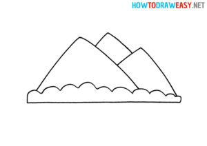 How to Draw Mountains for Kids - How to Draw Easy