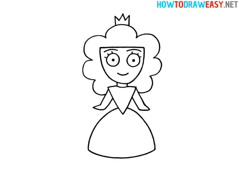 How to Draw a Princess for Kids - How to Draw Easy