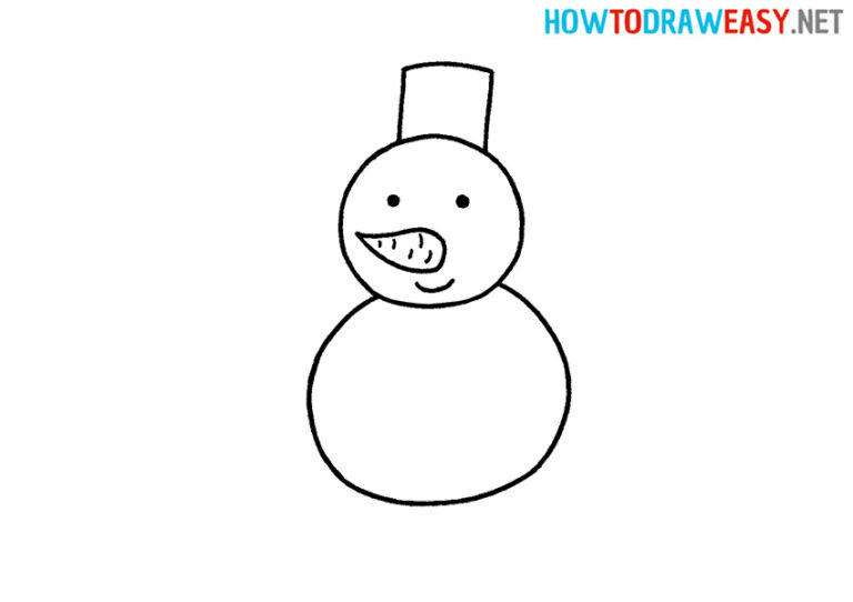 How to Draw a Snowman for Kids - How to Draw Easy