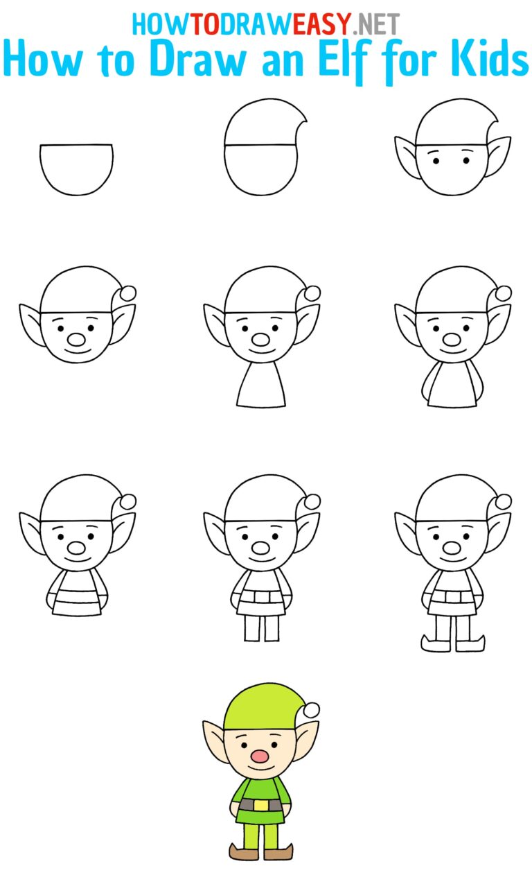How to Draw an Elf for Kids - How to Draw Easy