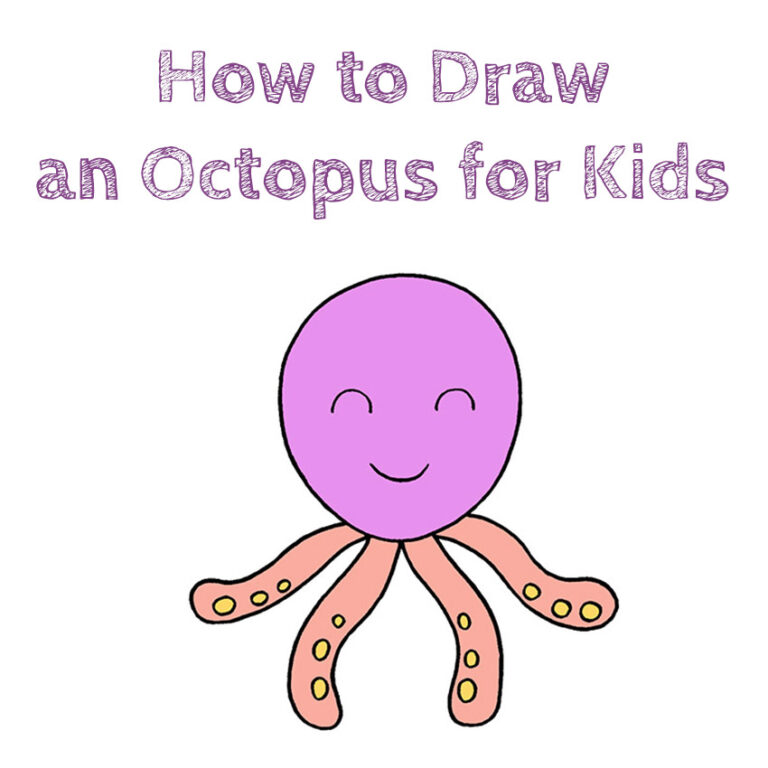 How to Draw an Octopus for Kids - How to Draw Easy