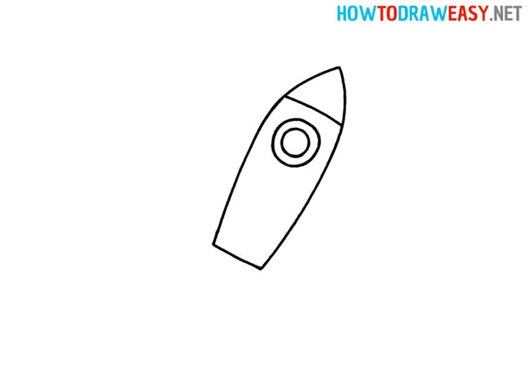 How to Draw a Rocket for Kids - How to Draw Easy