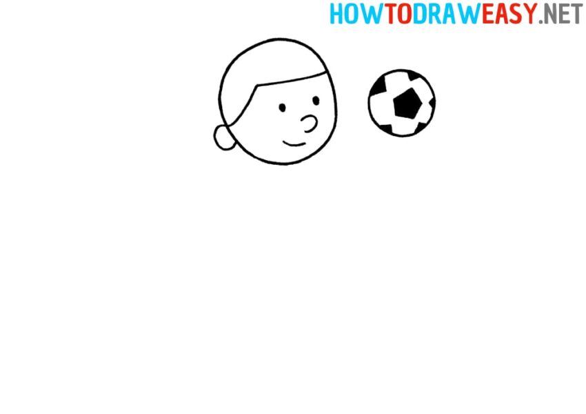 How to Draw a Soccer Player for Kids - How to Draw Easy