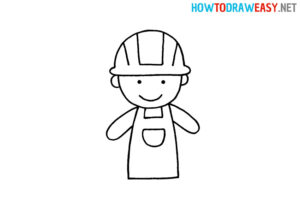 How to Draw a Worker for Kids - How to Draw Easy