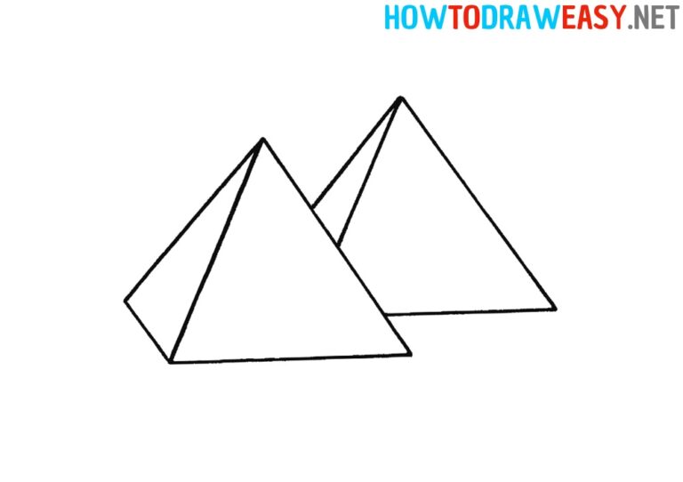 How to Draw Pyramids for Kids - How to Draw Easy