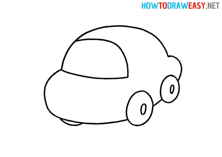 How to Draw a Cartoon Car for Kids - How to Draw Easy