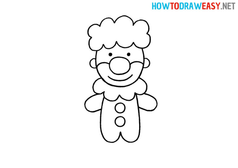 How to Draw a Clown for Kids - How to Draw Easy