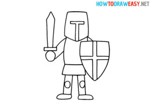 How to Draw a Crusader for Kids - How to Draw Easy