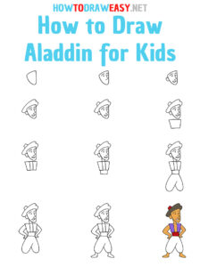 How to Draw Aladdin for Kids - How to Draw Easy