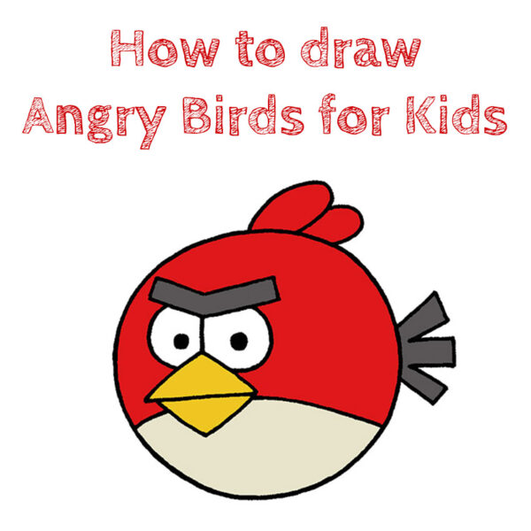 How to Draw Angry Birds for Kids - How to Draw Easy