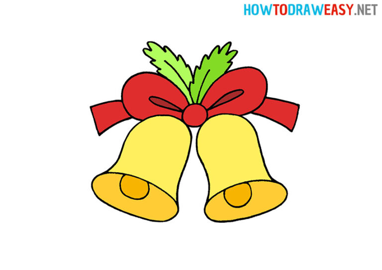 How to Draw Christmas Bells for Kids - How to Draw Easy