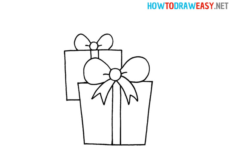 How to Draw Christmas Presents for Kids - How to Draw Easy