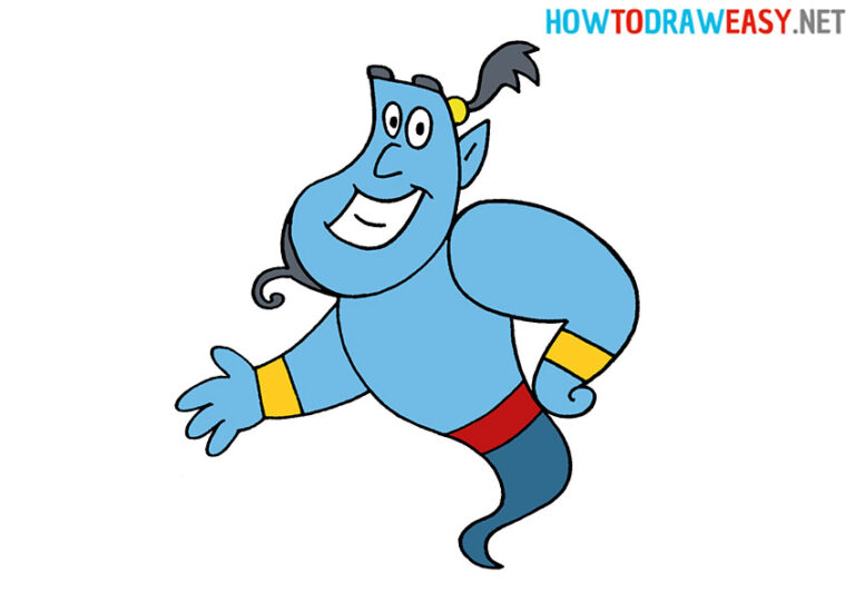 How to Draw Genie for Kids - How to Draw Easy