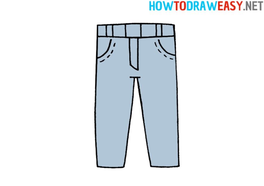 How to Draw Jeans for Kids - How to Draw Easy
