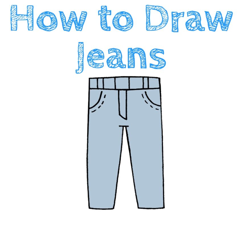 How to Draw Jeans for Kids - How to Draw Easy