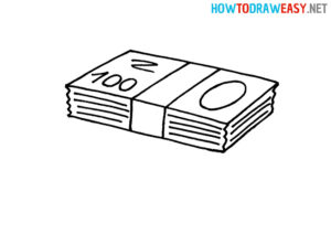 How to Draw a Stack of Money for Kids - How to Draw Easy