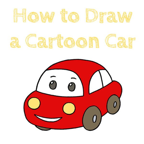 How to Draw a Cartoon Car for Kids - How to Draw Easy
