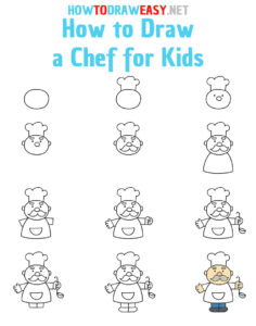 How to Draw a Chef for Kids - How to Draw Easy