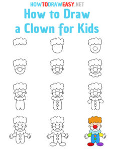 How to Draw a Clown for Kids - How to Draw Easy