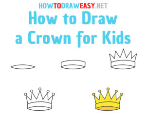 How to Draw a Crown for Kids - How to Draw Easy